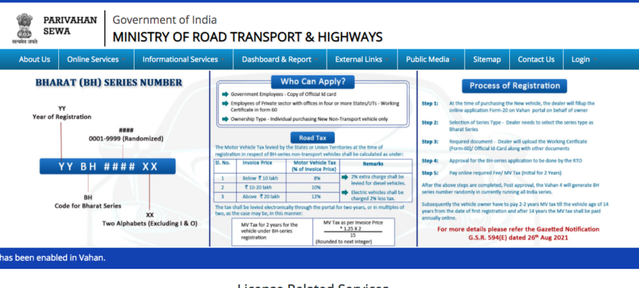 Sarathi Parivahan Sewa - Apply Driving License Online, Learner, DL ...