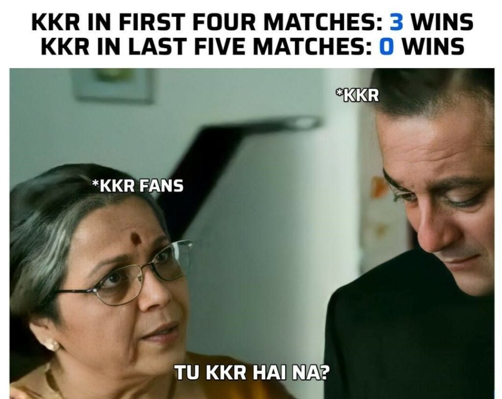 Brutally Trolling KKR Memes that Depict the Truth of IPL and Losses - AMJ